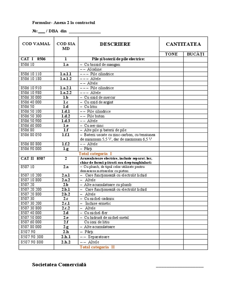 Anexa 2 Model Nou | PDF