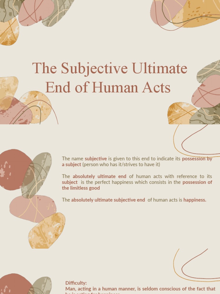 Ultimate Happiness in Human Actions | PDF | Self-Improvement | Science ...