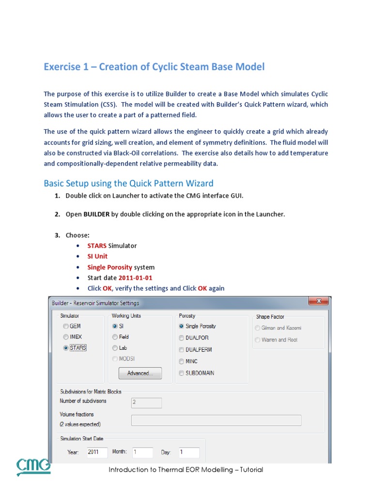Tutorial For Cyclic Steam Modelling | PDF | Viscosity | Gases