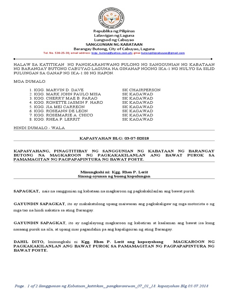 Serbisyong Boom Na Boom Resolution 3 2018 | PDF