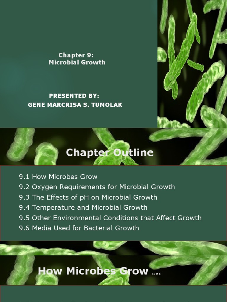 Chapter 9 Microbial Growth | PDF | Bacteria | Cell (Biology)