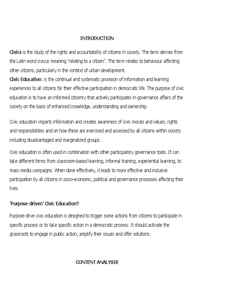 Civic Education Assignment[1] | PDF
