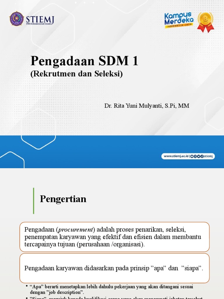 Pengadaan SDM 1 | PDF