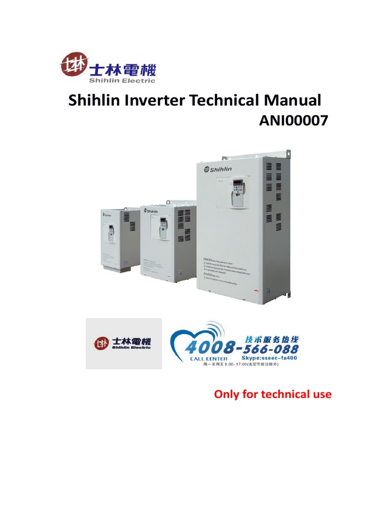 Shihlin Inverter Technical Manual ANI00007 | PDF | Electric Motor ...