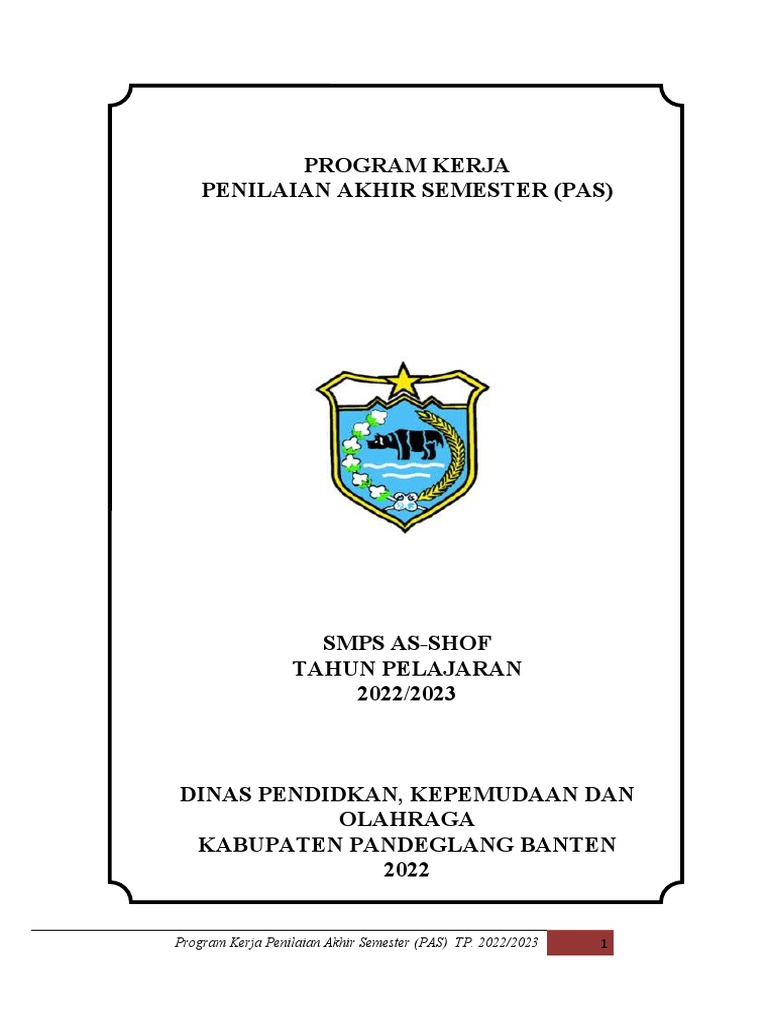 Program Kegiatan Pas SMP | PDF