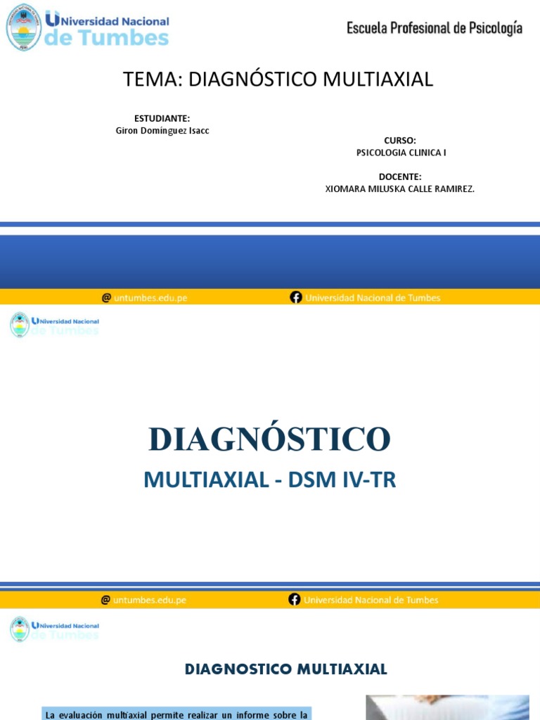Diagnostico Multiaxial | PDF | Trastorno mental | Manual Diagnóstico y ...