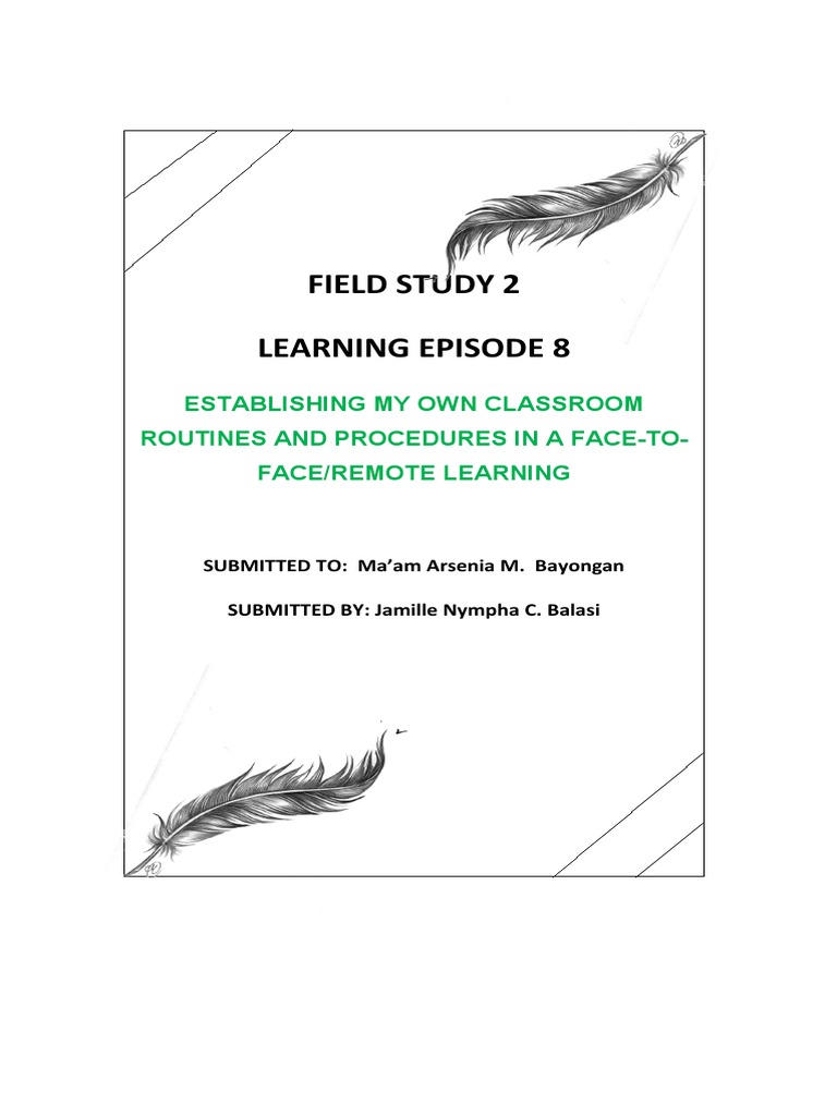 fs2 - Episode 8 | PDF | Teaching Method | Classroom
