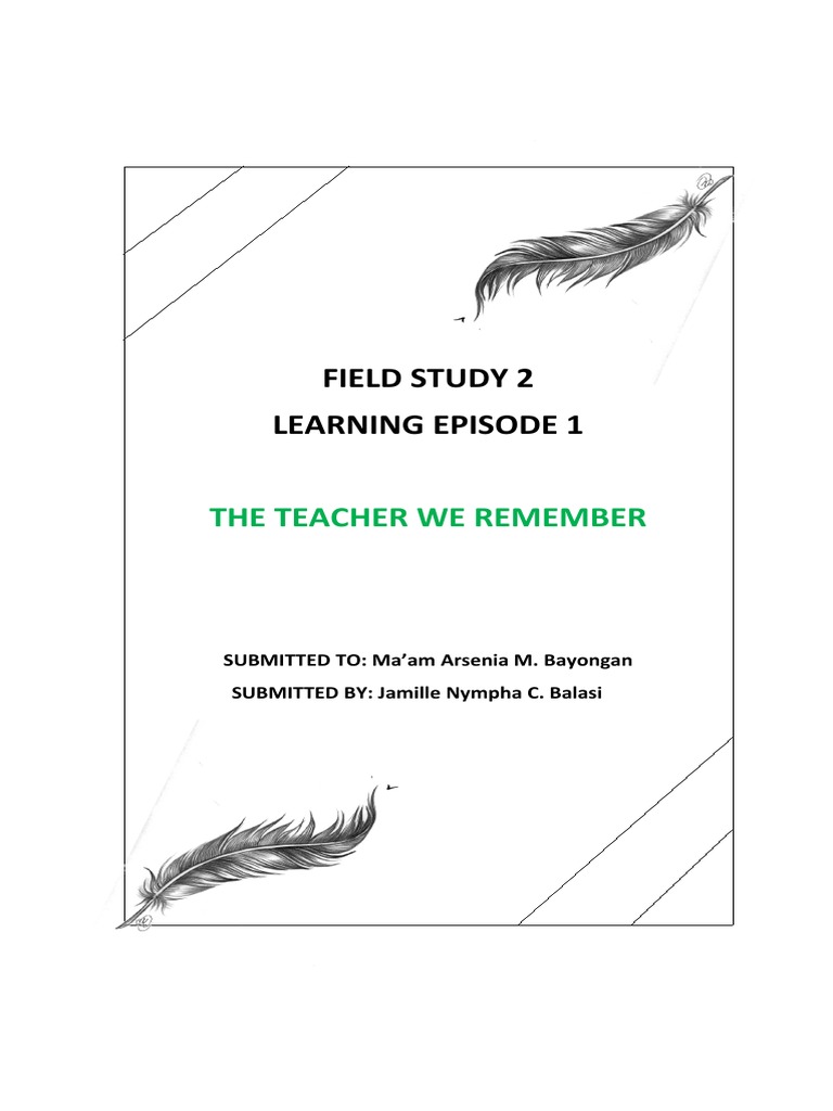 Fs2 Episode 1 Pdf Teachers Learning