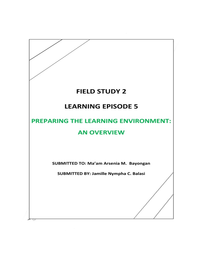 fs2 - Episode 5 | PDF | Learning | Classroom