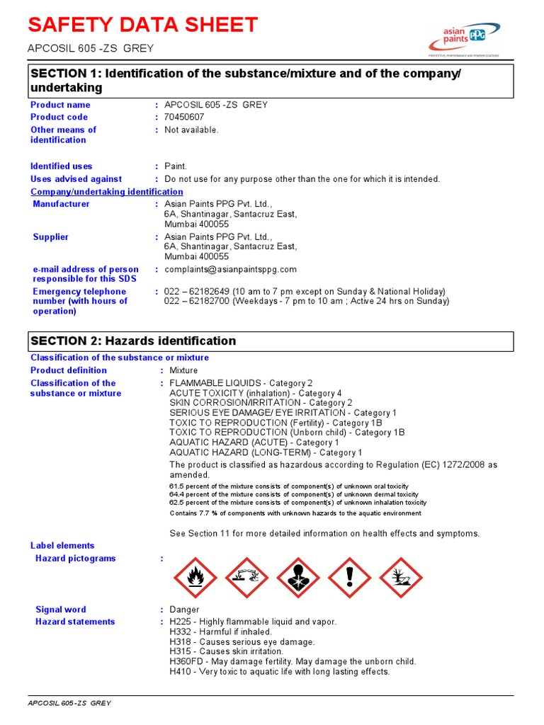 Msds F9 | PDF | Toxicity | Personal Protective Equipment