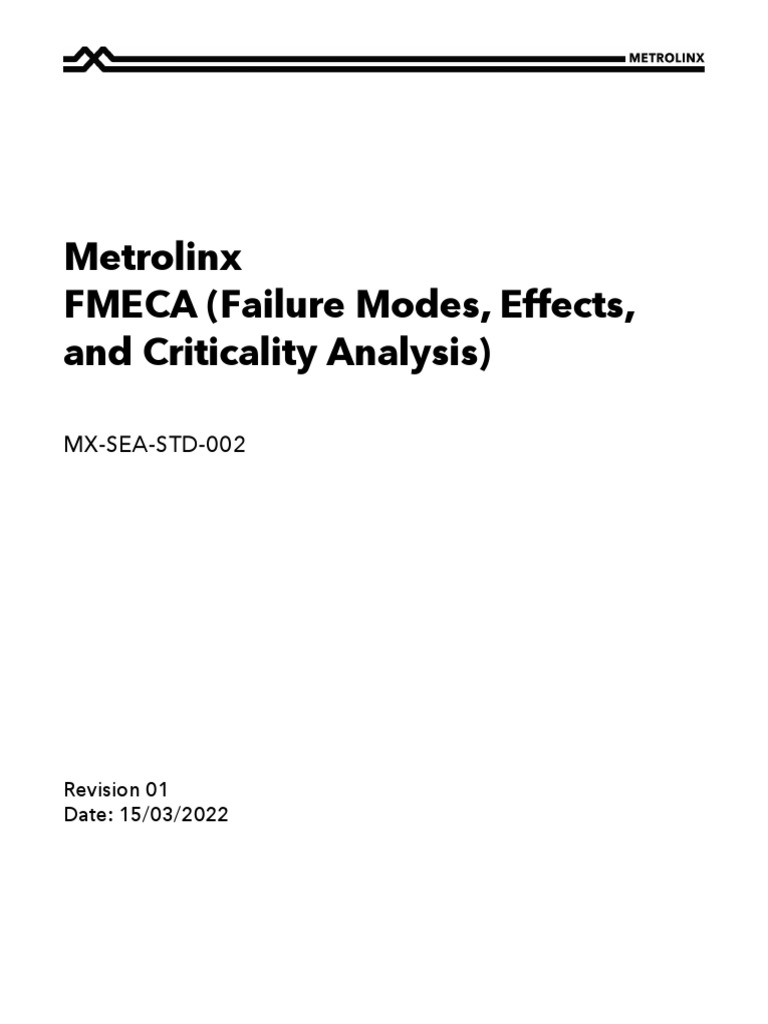 MX Sea STD 002 Fmeca Process - Rev01 | PDF | Reliability Engineering ...