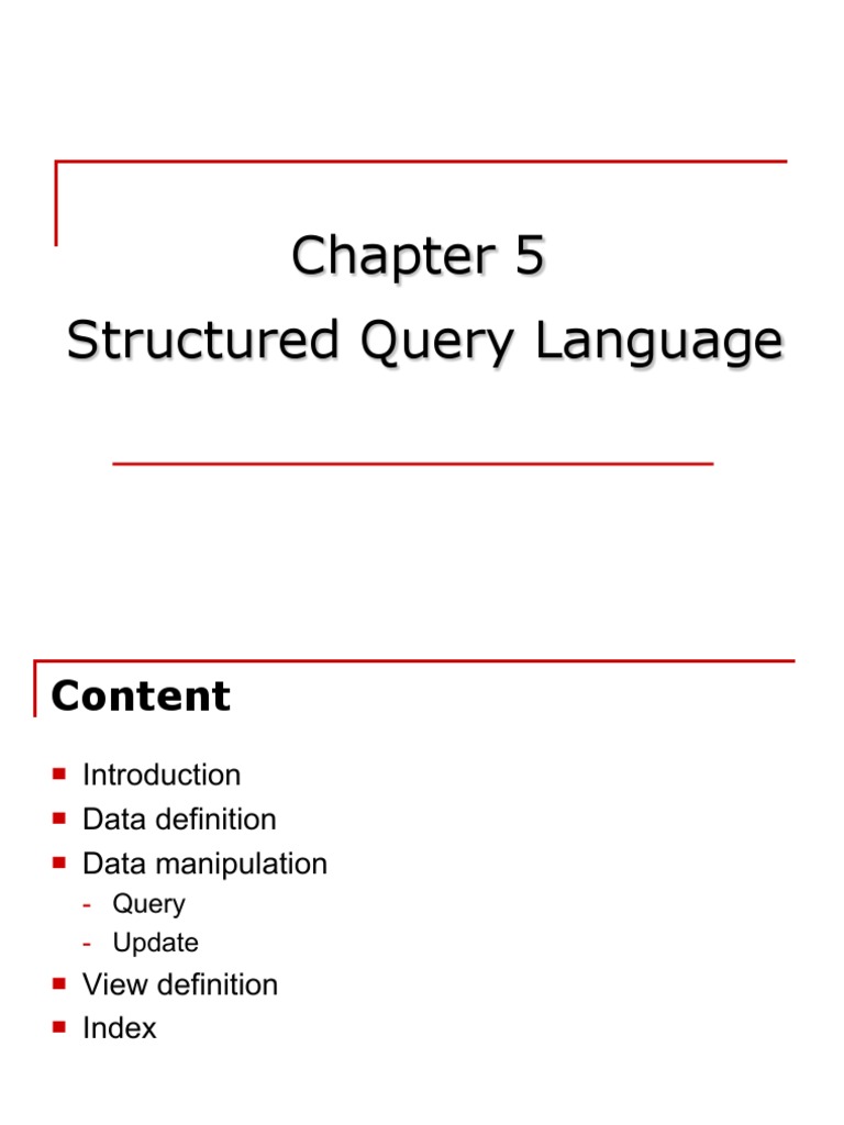 Chap05 - SQL | Download Free PDF | Relational Database | Sql