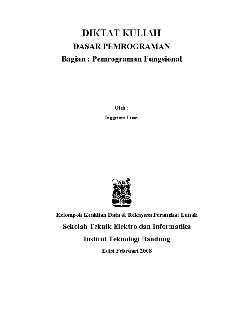 Diktat Dasar Pemrograman - Fungsional | PDF | Komputer