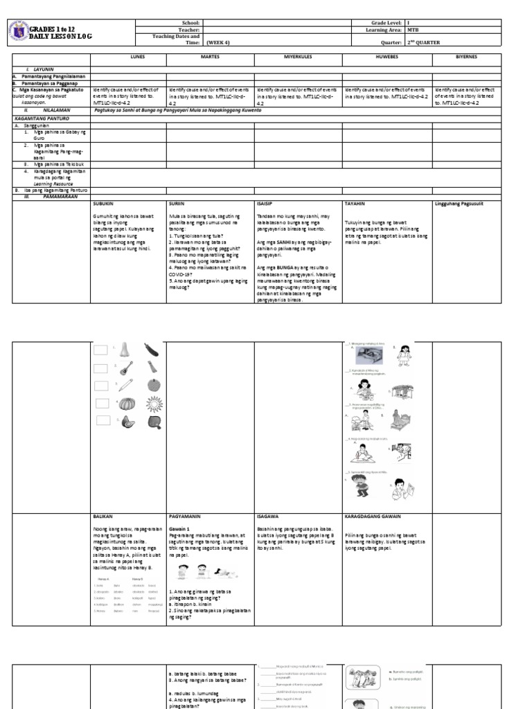 DLL - MTB 1 - Q2 - W4 | PDF