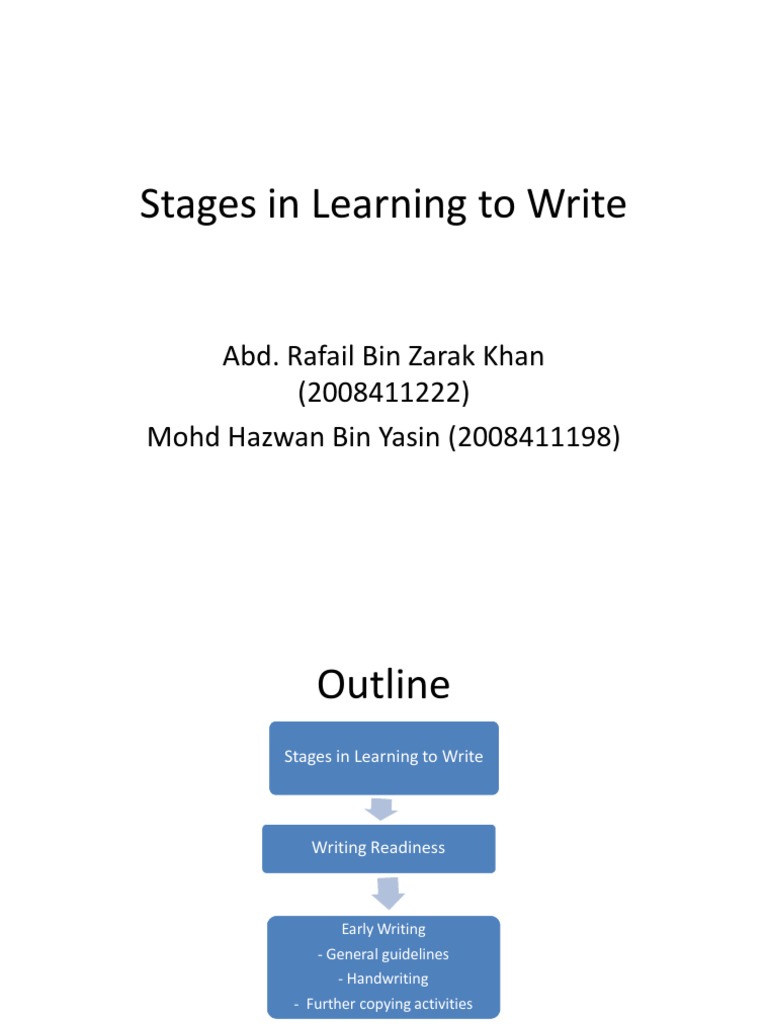 Stages in Learning To Write | PDF