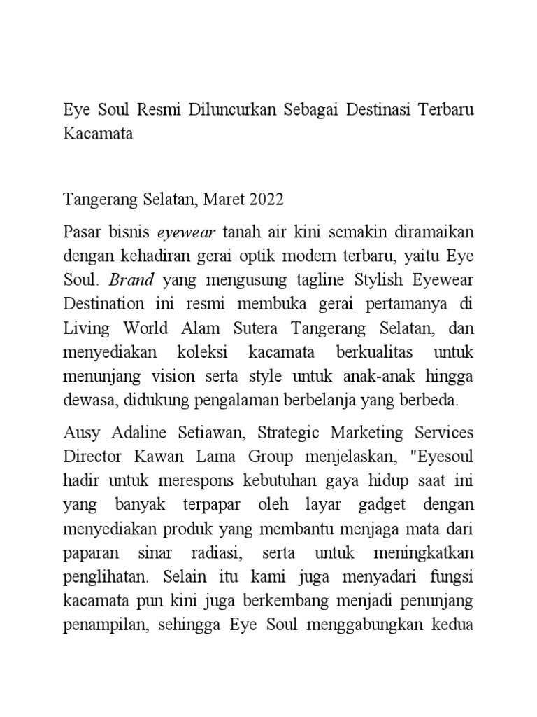 Eye Soul | PDF | Bisnis