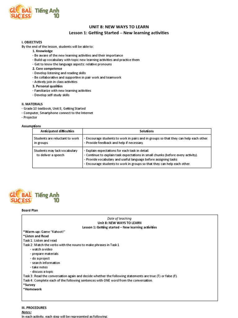 TA10-Unit 8 | PDF | Word | Vocabulary
