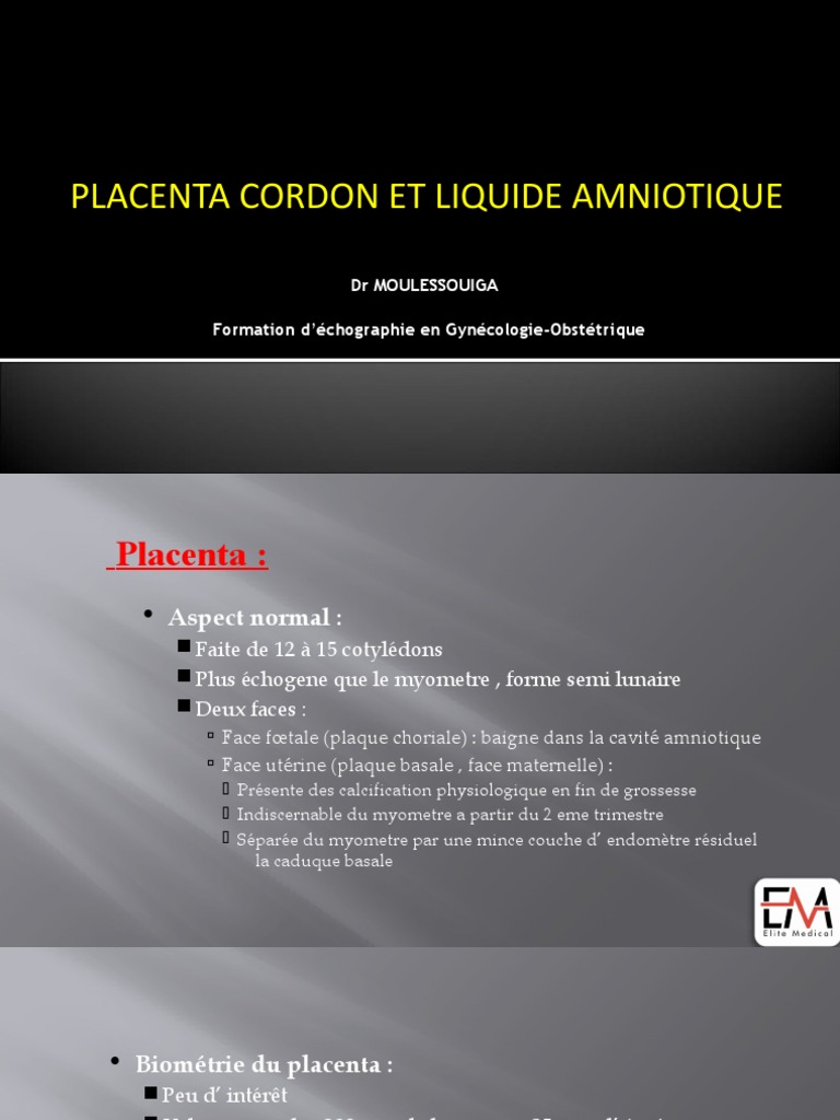 Échographie du placenta et cordon ombilical | PDF | Placenta ...