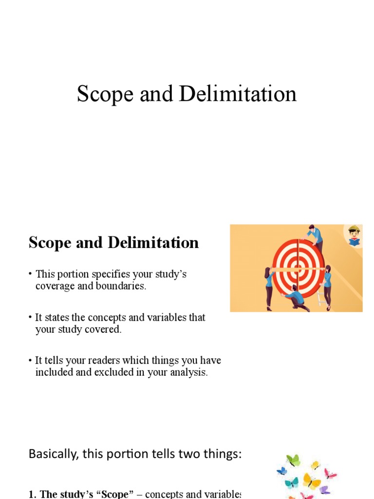 Scope and Delimitation | PDF | Scope (Computer Science) | Test (Assessment) Scope and Delimitation | PDF | Scope (Computer Science) | Test (Assessment)