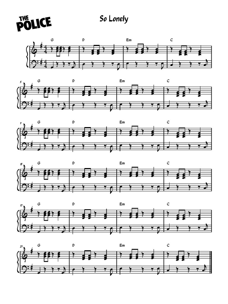 So Lonely Piano | PDF