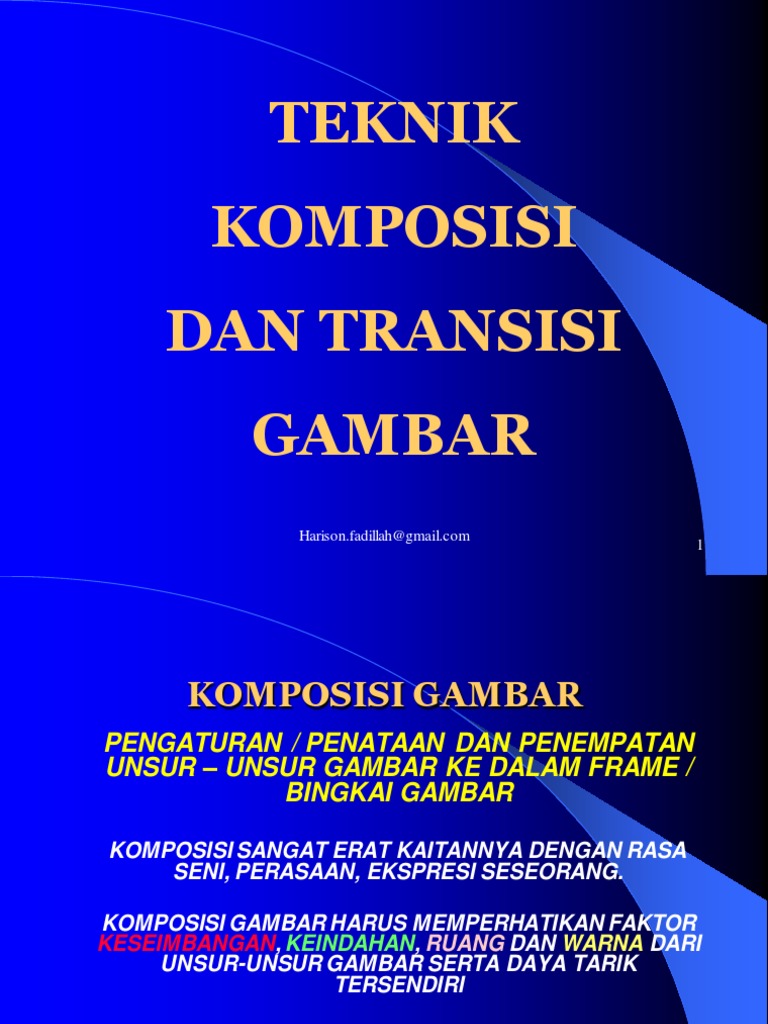 Teknik Komposisi Dan Transisi Gambar | PDF