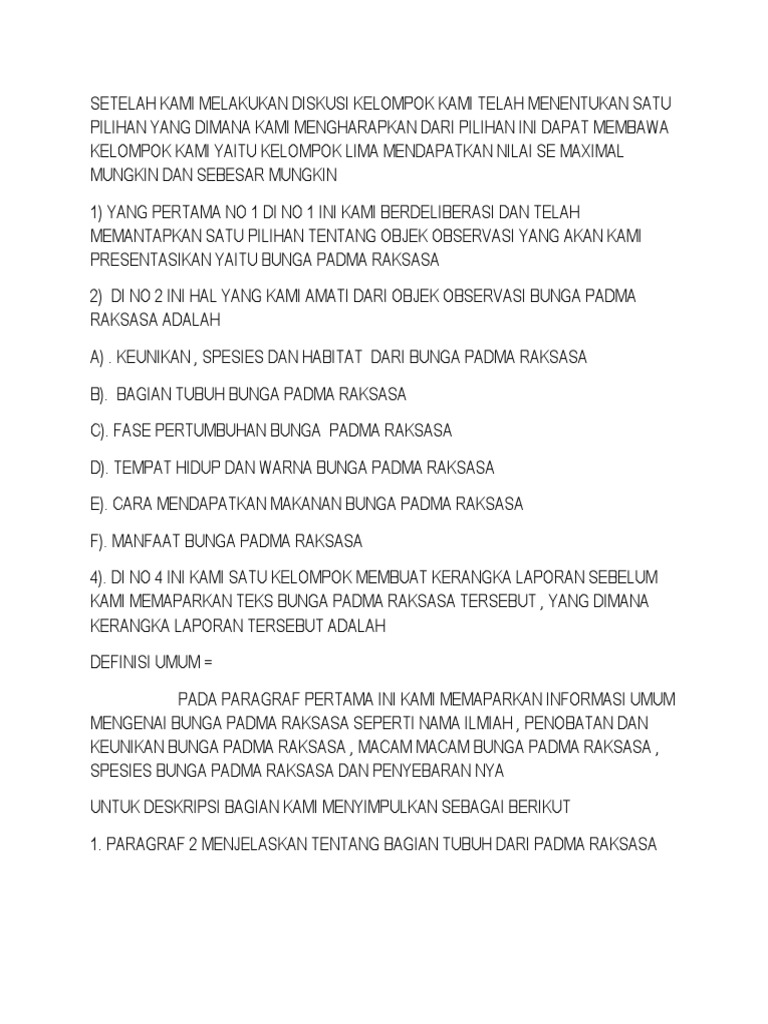 Keunikan dan Manfaat Bunga Padma Raksasa | PDF