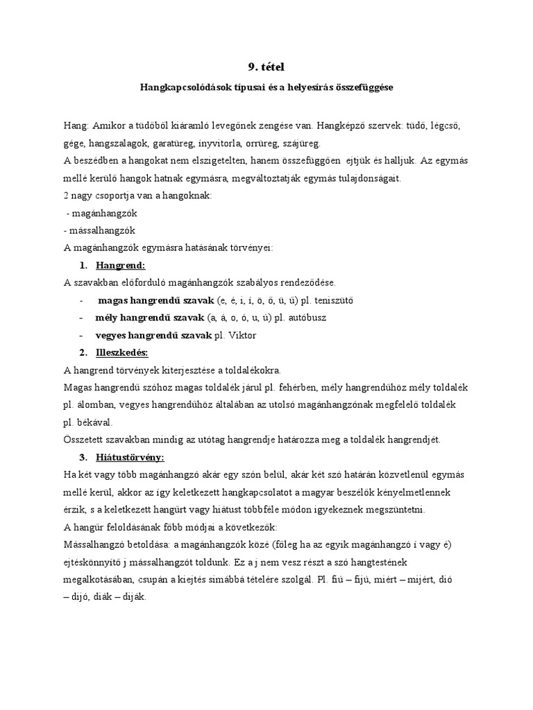 Nyelvtan 9 | PDF