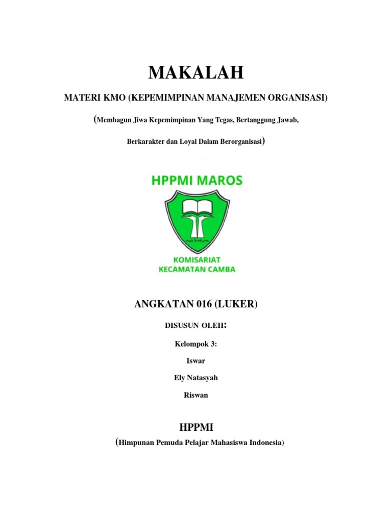 MAKALAH Kmo | PDF