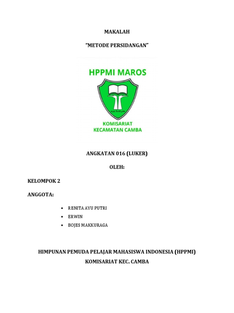 Makalah - Metode Persidangan - Hppmi Camba-1 | PDF