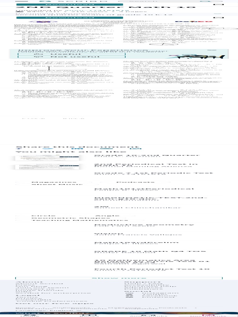 2ND Quarter Math 10 PDF | PDF | Angle | Elementary Geometry