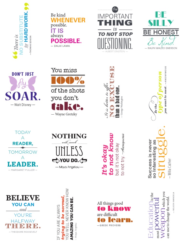Printable - Quotes For Each Week of The Year - PDF - Full Page | PDF