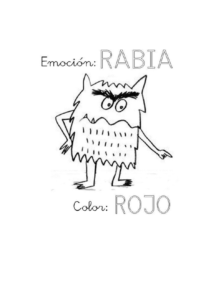 Monstruo de Colores para Colorear | PDF