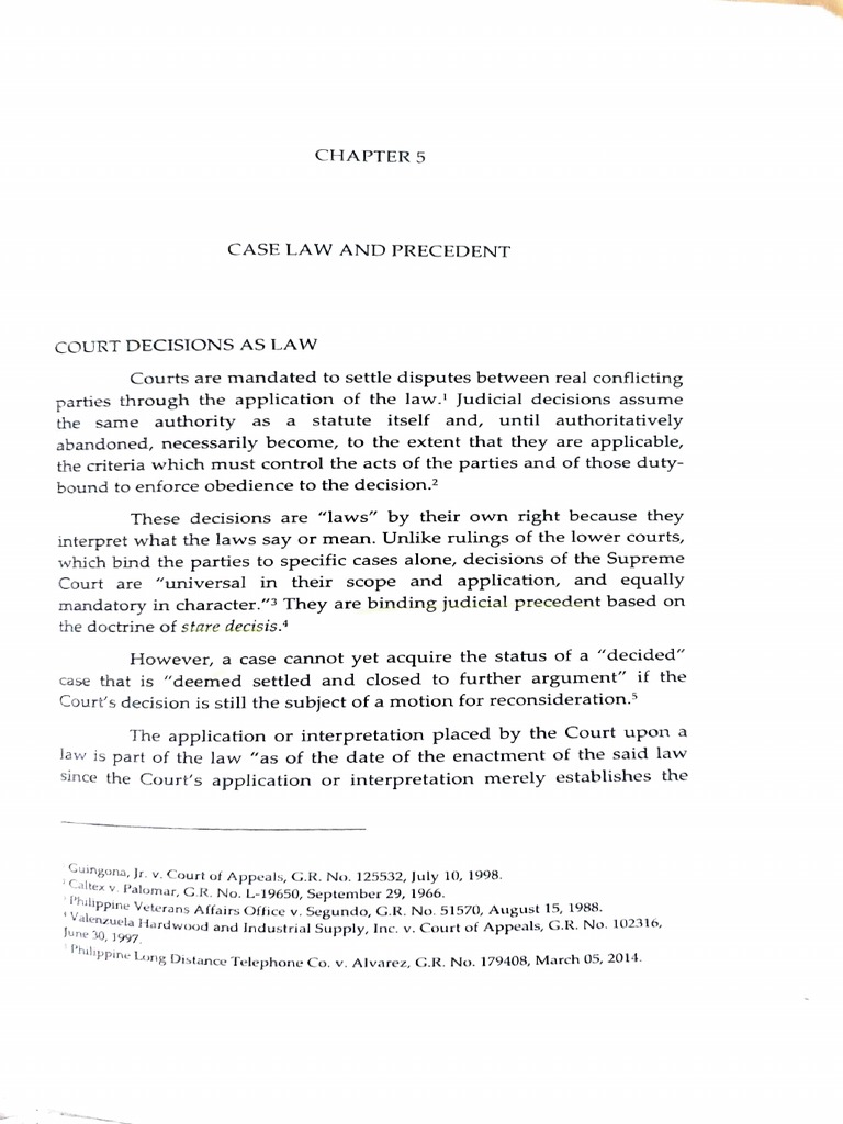 Case Law Precedent | PDF