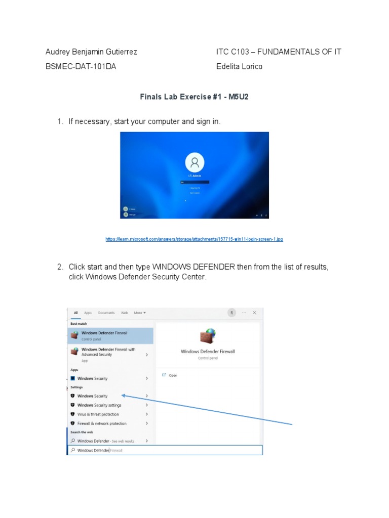 Finals Lab Exercise #1 - M5U2 - Audrey Benjamin Gutierrez | PDF