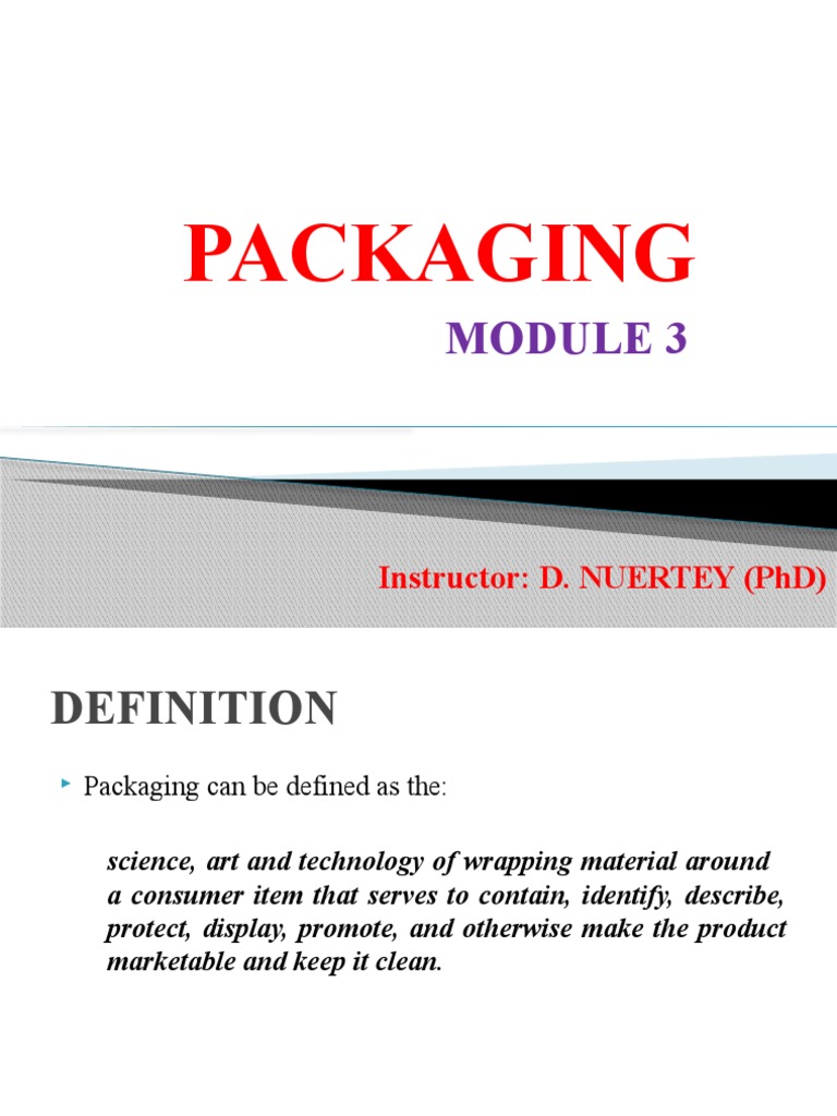 Module 3 Packaging | PDF | Packaging And Labeling | Warehouse