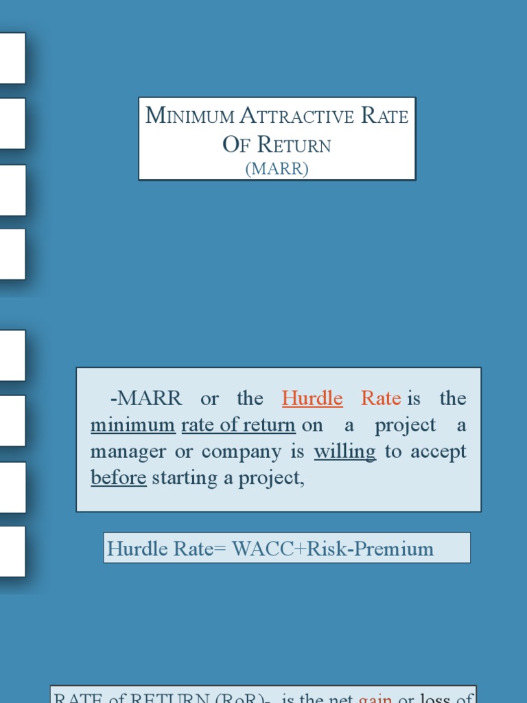 The Minimum Attractive Rate of Retrurn MARR | PDF