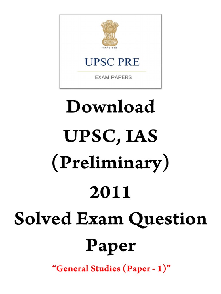 UPSC IAS Prelims 2011 General Studies | PDF | Forests | Taxes