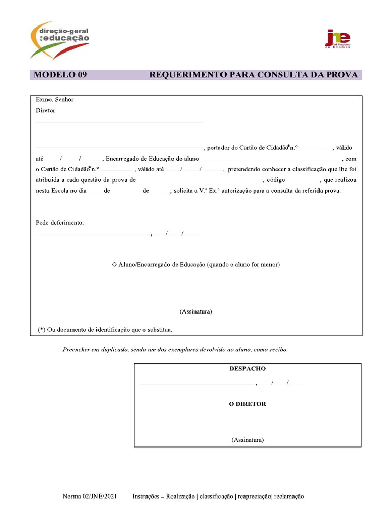 modelo_09_requerimento consulta de prova | PDF