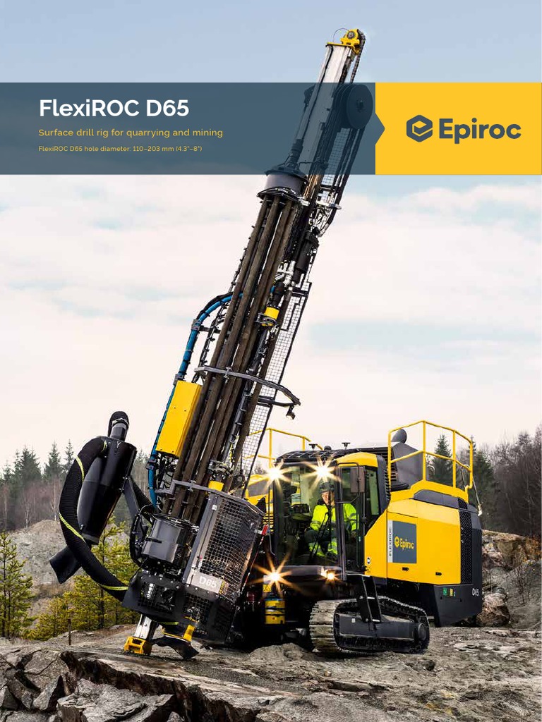 Flexiroc D65: Surface Drill Rig For Quarrying and Mining | Download Free PDF | Drilling | Drill