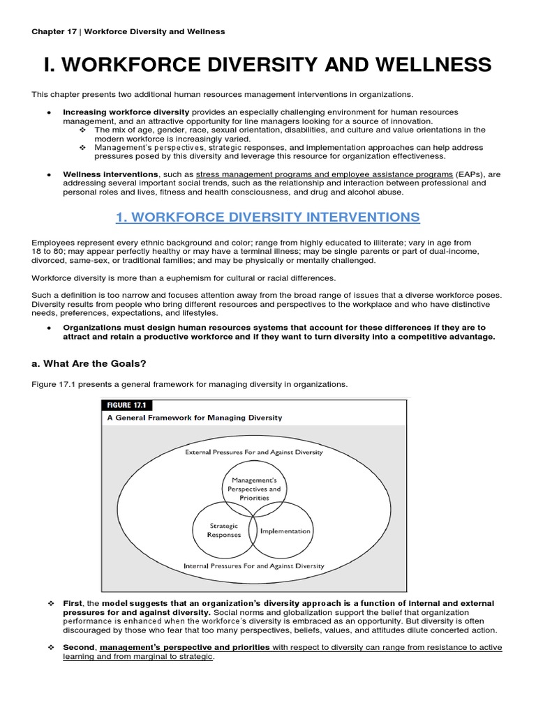 Managing Workforce Diversity and Employee Wellness Through Strategic Human Resource ...