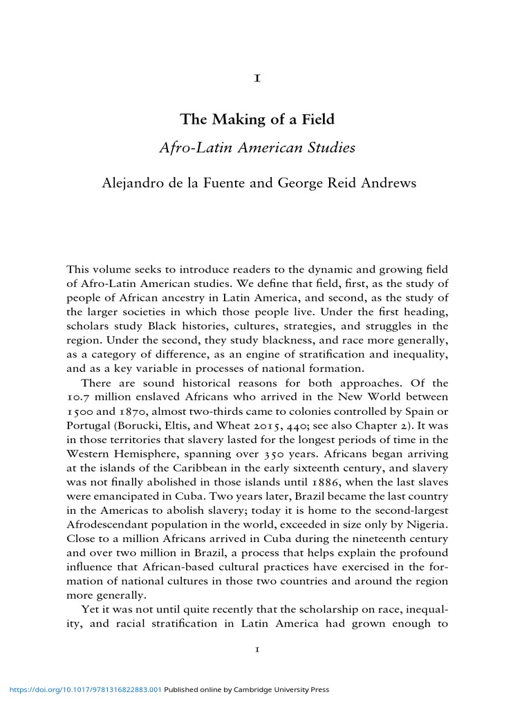 Afro Latin American Studies | PDF | Discrimination & Race Relations ...