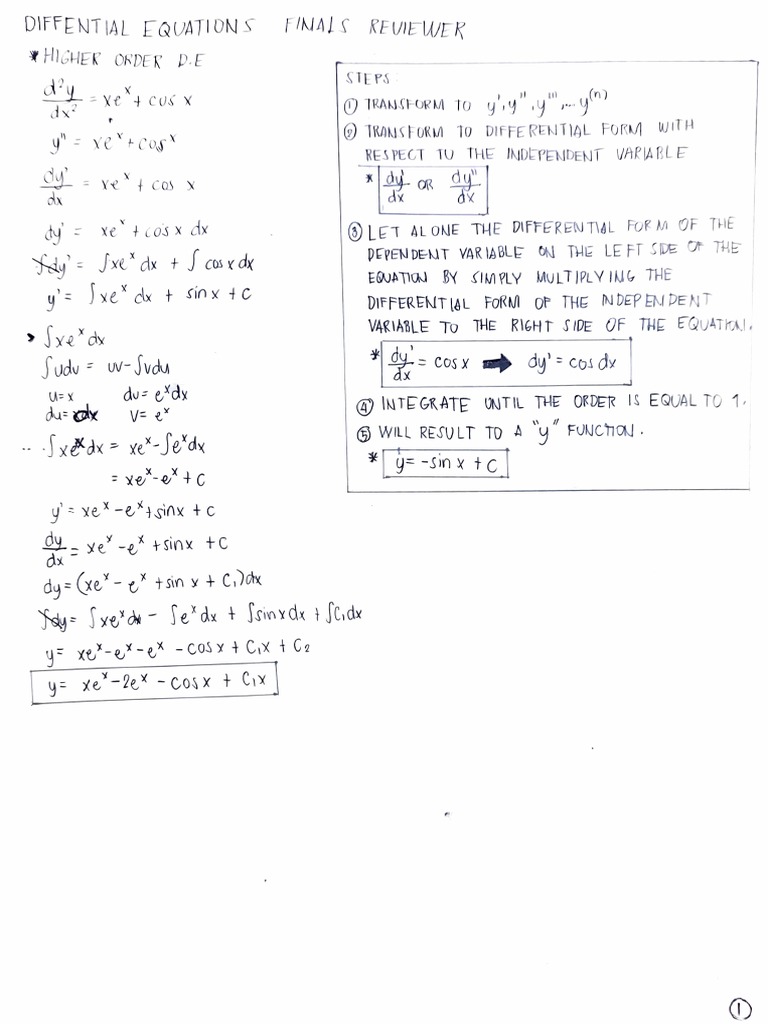 Higher Order Differential Equations Guide | PDF | Algebra | Mathematics