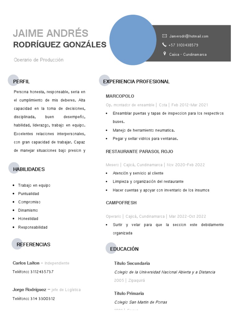 CV Jaime Rodriguez | PDF