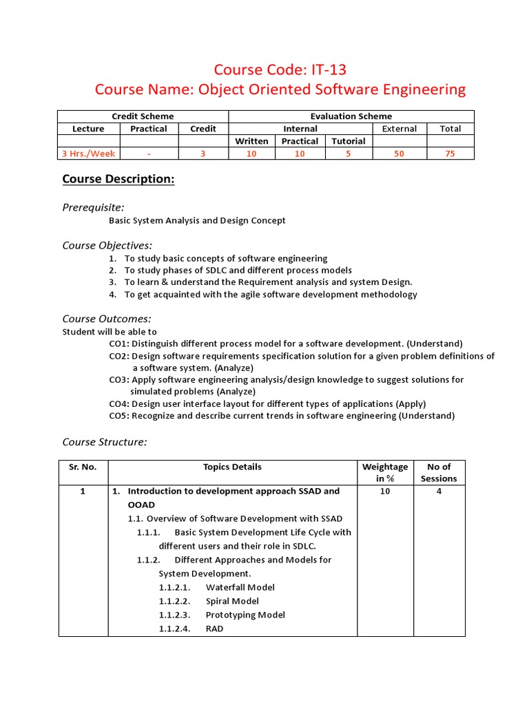 IT13 - Object Oriented Software Engineering | PDF | Use Case | Software Development Process