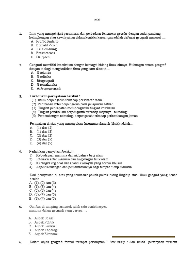 Soal Sas Ganjil MGMP Geo Kelas 10 | PDF | Sains & Matematika