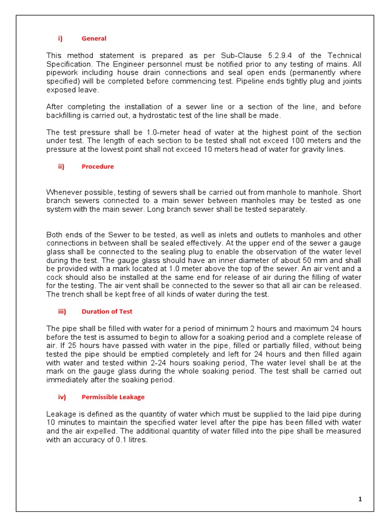 Hydraulic Test | PDF