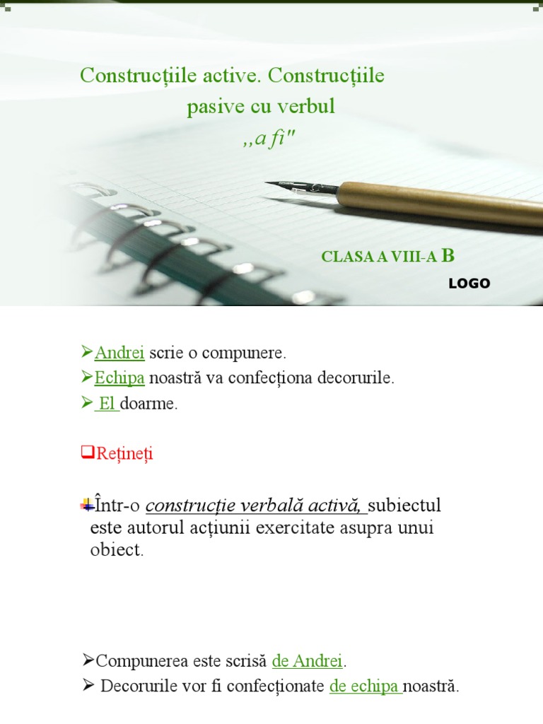 Constructii Active Si Pasive - 8 - Dan | PDF