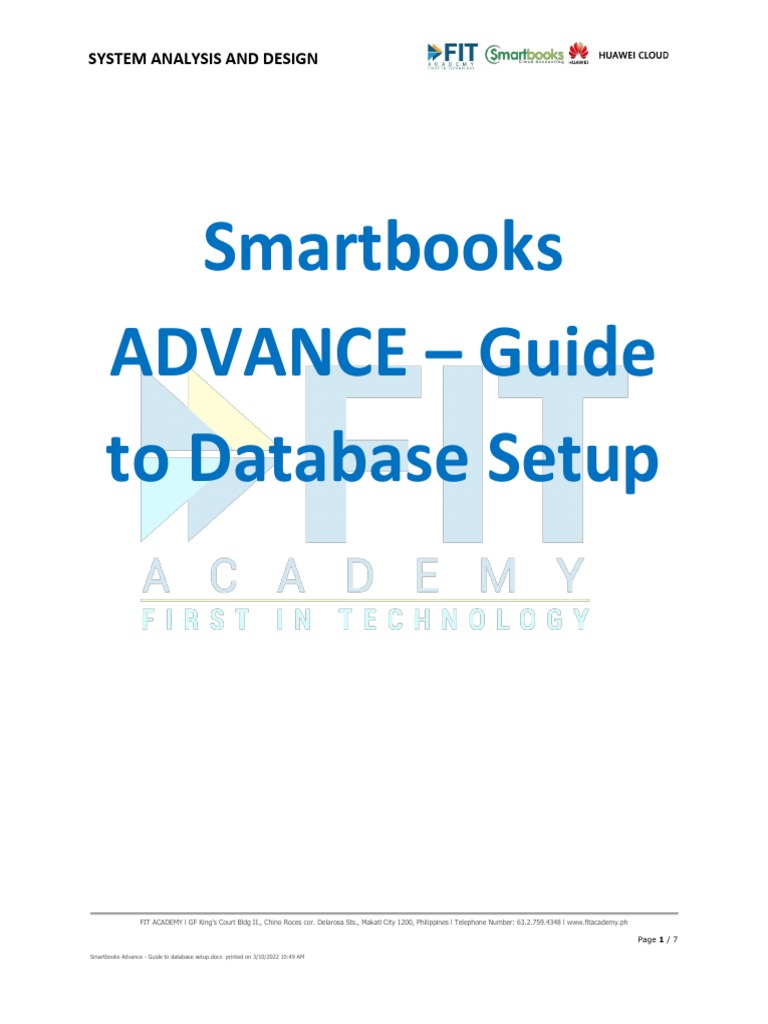 Smartbooks Advance Guide To Database Setup | PDF | Microsoft Windows ...