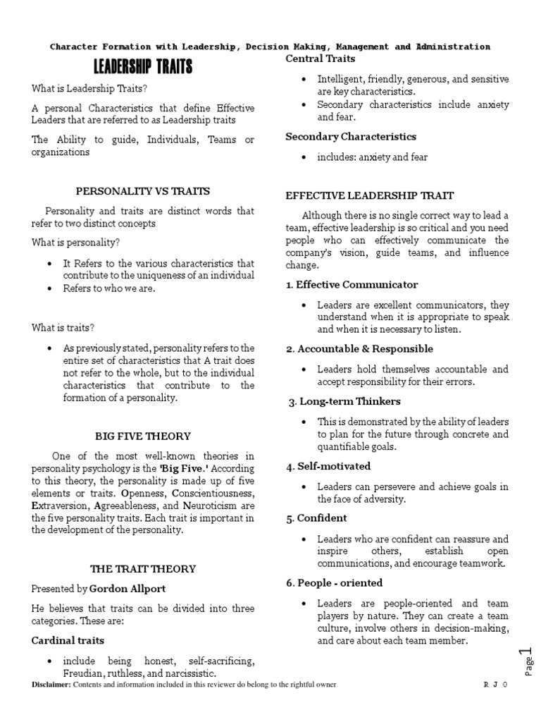 CFLM Midterm Reviewer | PDF | Decision Making | Leadership