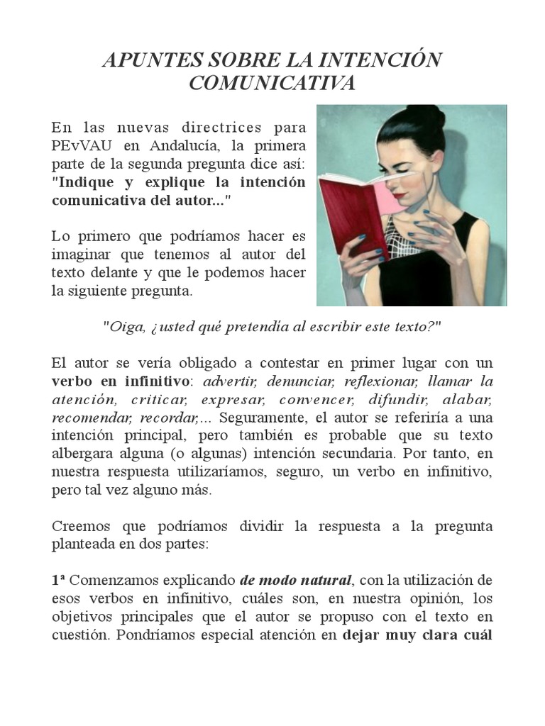 Apuntes Sobre La Intención Comunicativa | PDF | Internet | Lingüística